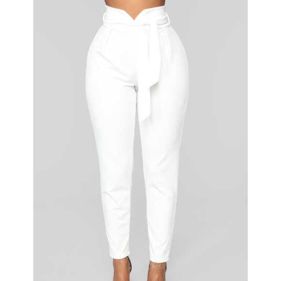 Fashion Nova | Pants & Jumpsuits | White High Rise Pants | Poshmark